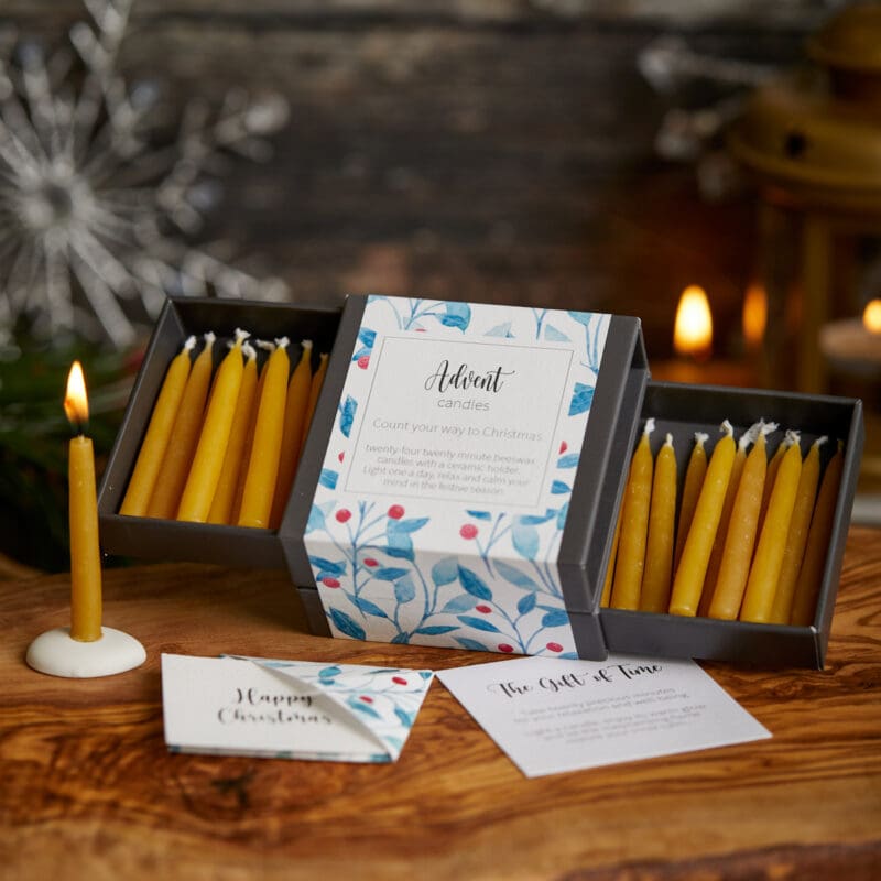 Advent Candles – Berry – Cotton & Grey